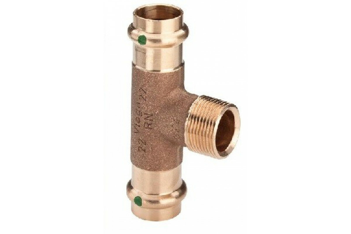 Тройник Sanpress, c SC-Contur 42x3/4x42 с нар резьбой