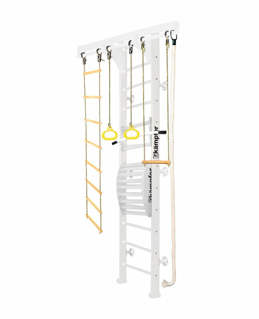 Шведская стенка Kemfer Wooden ladder Maxi Wall (№6 Жемчужный Высота 3 м белый)
