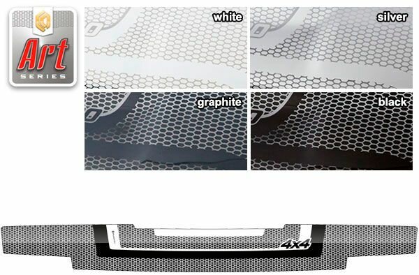 Дефлектор капота ВАЗ Lada 4x4 нива 1977 2017 Серия "Art" черная САпластик