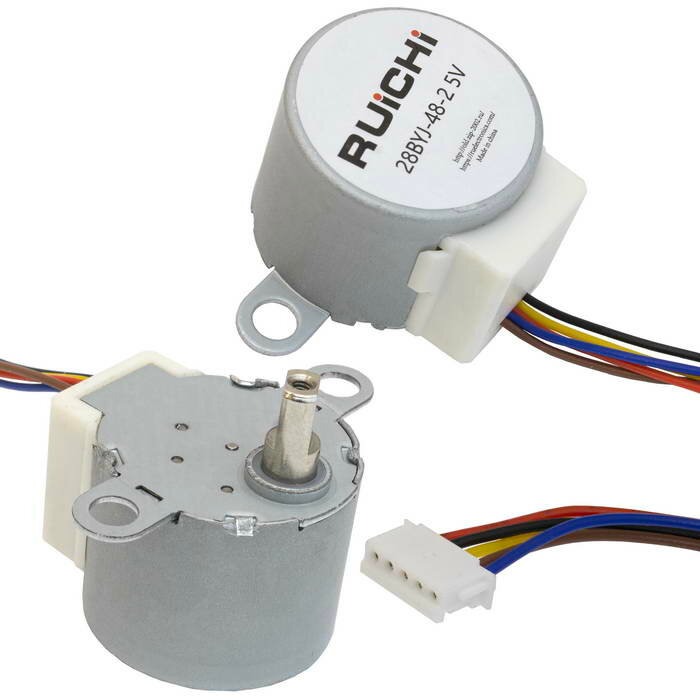 Шаговый двигатель 28BYJ-48-2, номинальное напряжение 5 Вольт