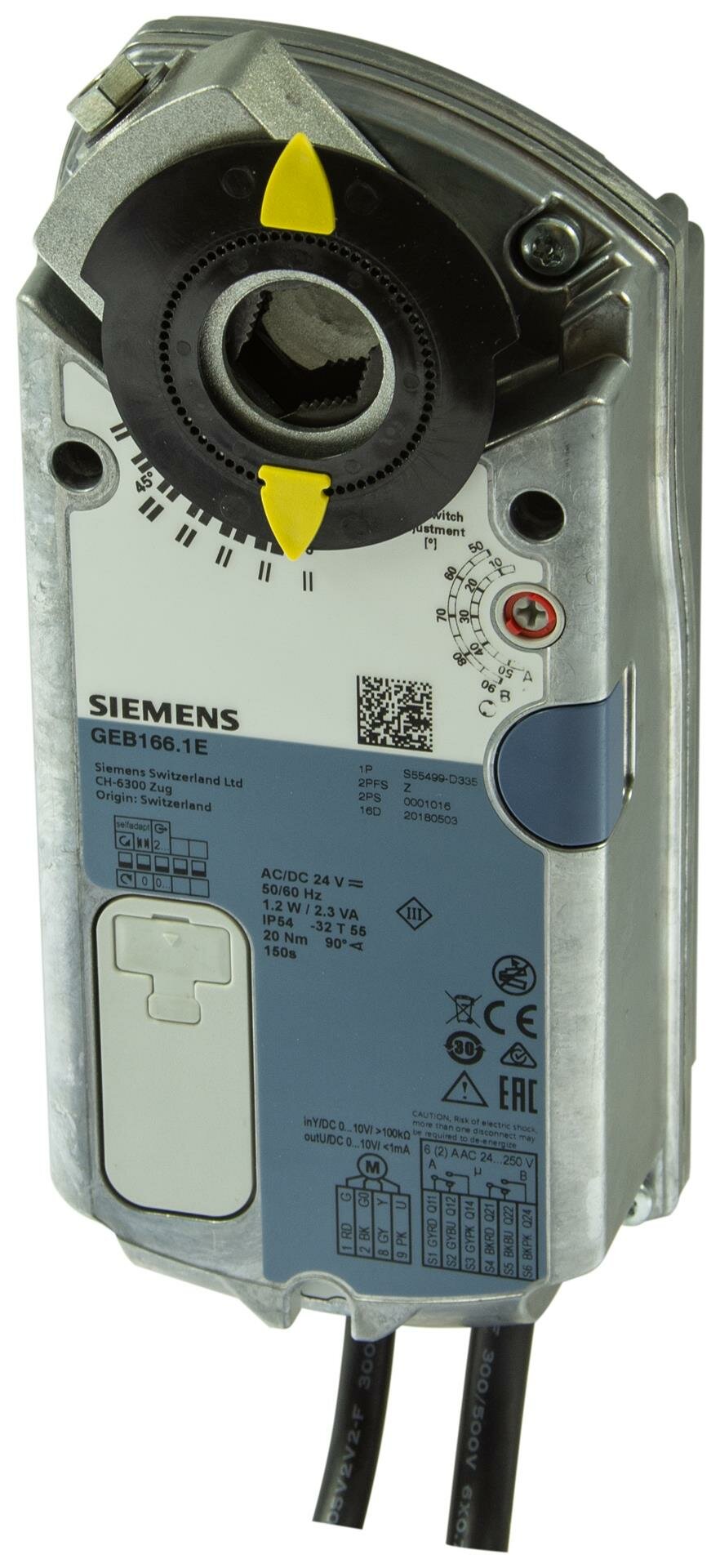 Привод воздушной заслонки SIEMENS GEB346.1E AC 230 В IP54