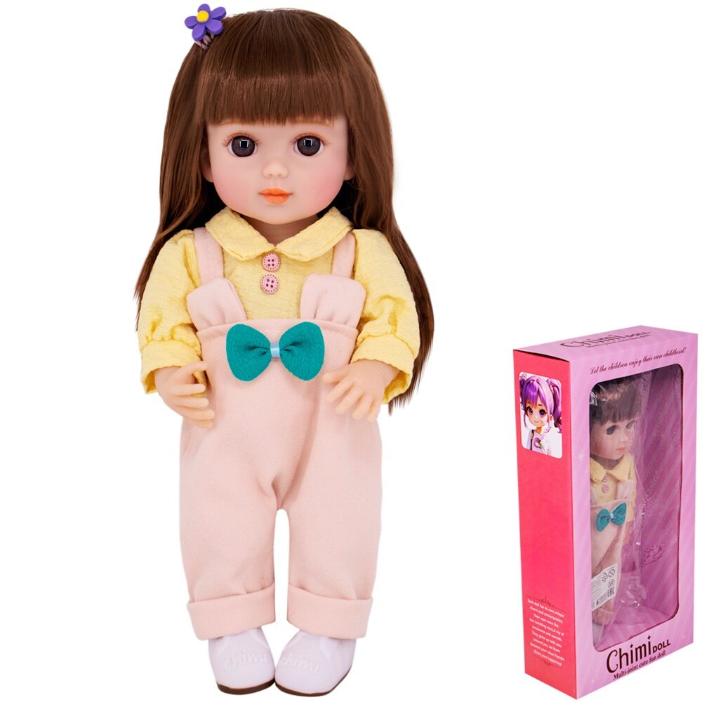 Кукла Китайская игрушка1 Мира 36 см, с чипом, длинные темные волосы (FCJ1224613)