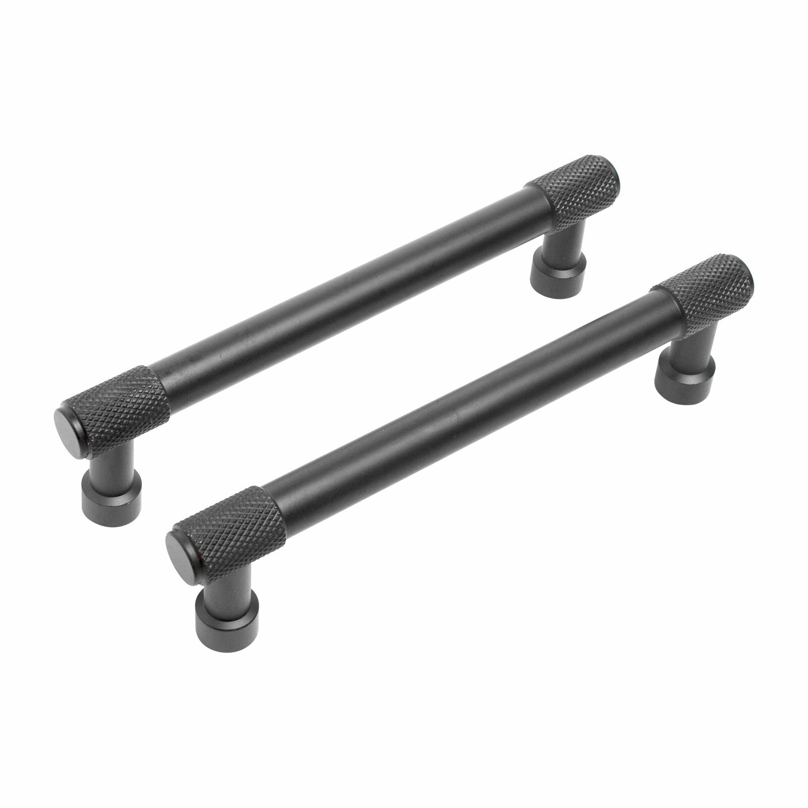 Ручка для мебели скоба для шкафов, дверец и ящиков StahlBuro AP2307-96 2шт, BL матовый черный