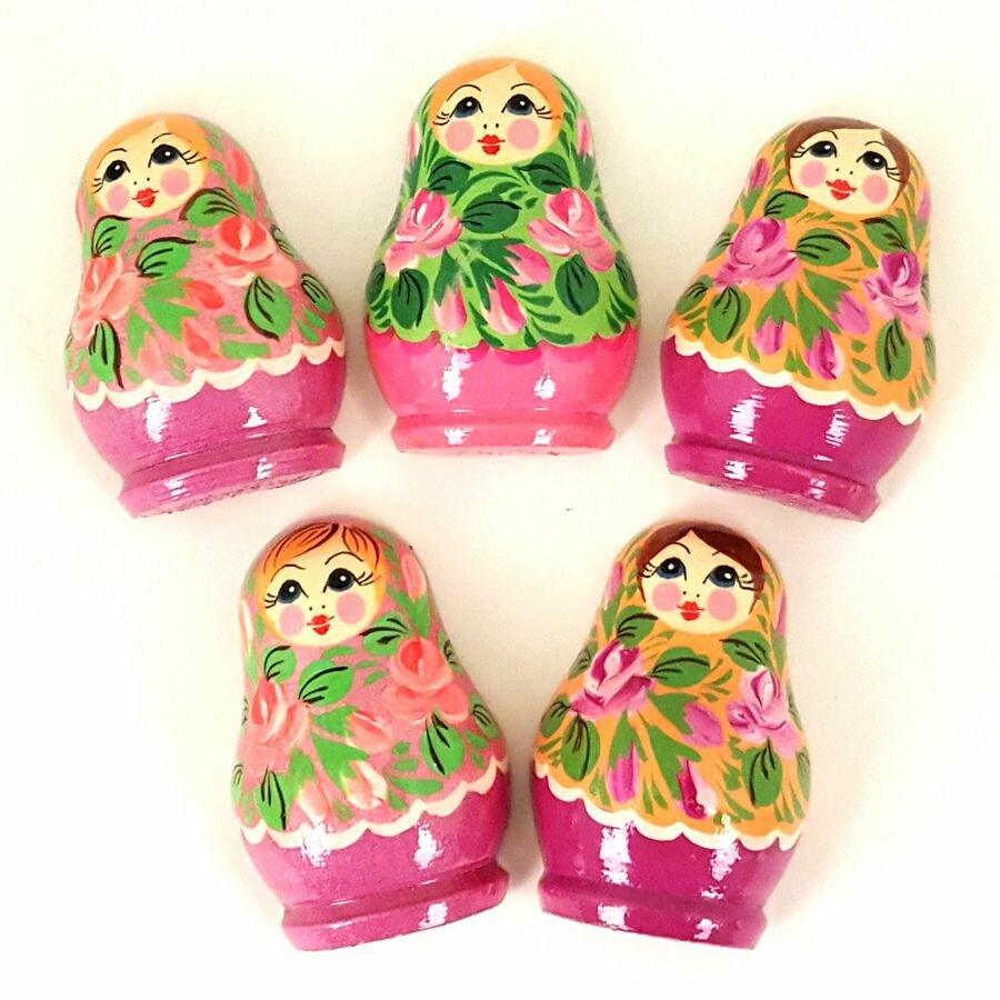 Магнит "Матрешка" (набор 5 шт.)-1, ручная авторская работа