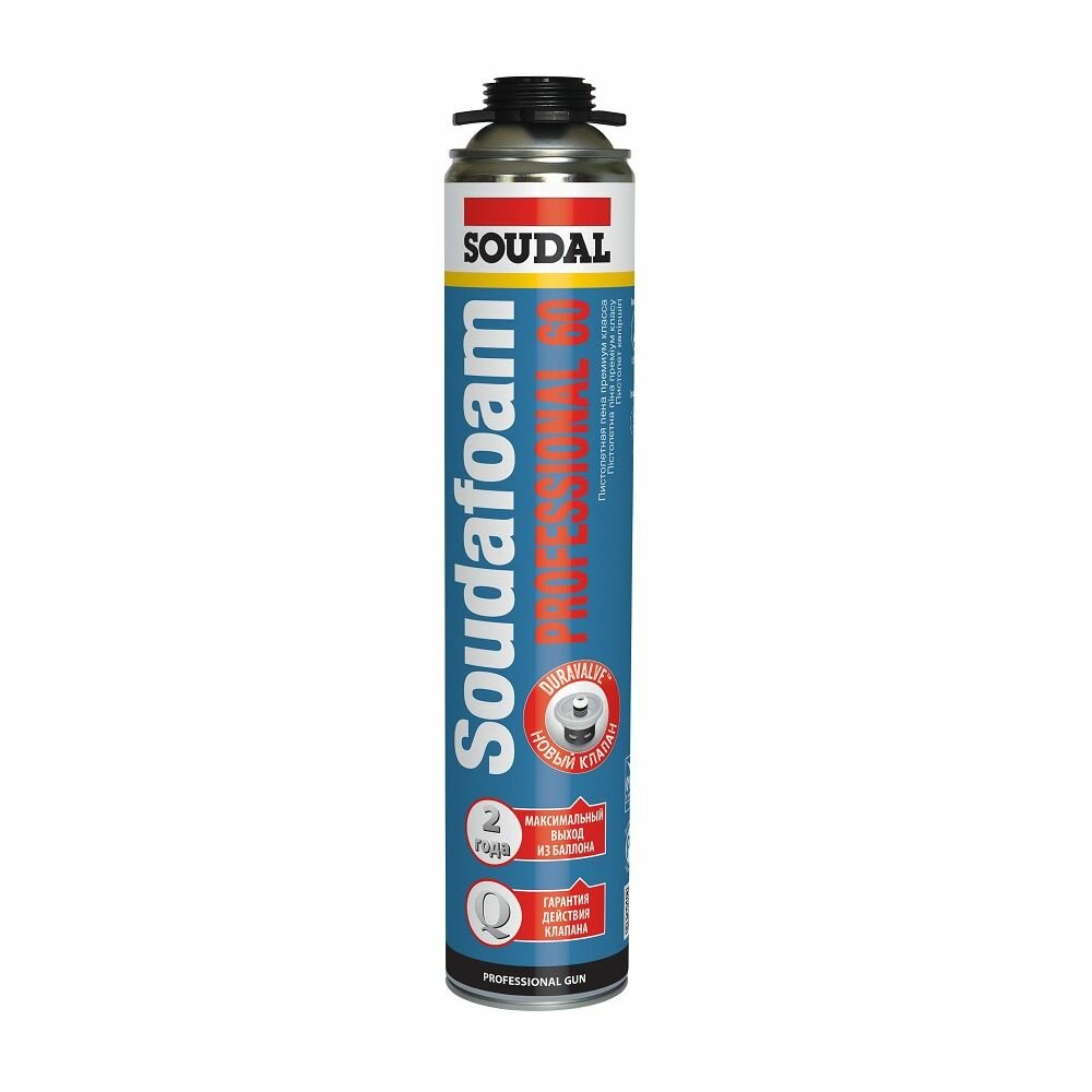 Пена профессиональная Soudal Soudafoam Professional 60 (750мл) зимняя