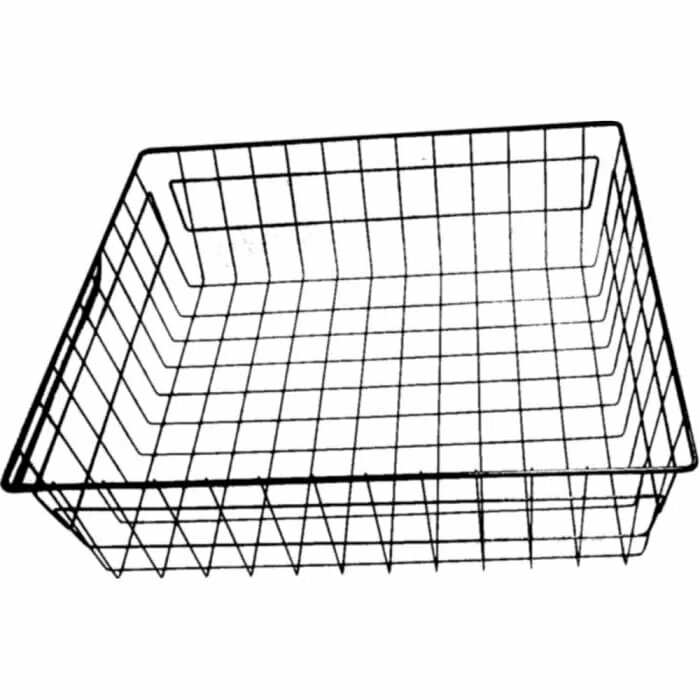 Корзина выдвижная 50III (455х485х150), в модуль 500 мм, антрацит (серый), без направляющих
