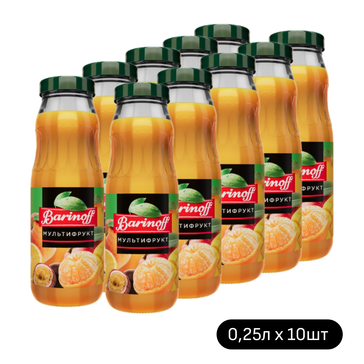 Баринофф 0,25л.*10шт. Мультифруктовый с мякотью Barinoff Сок Россия