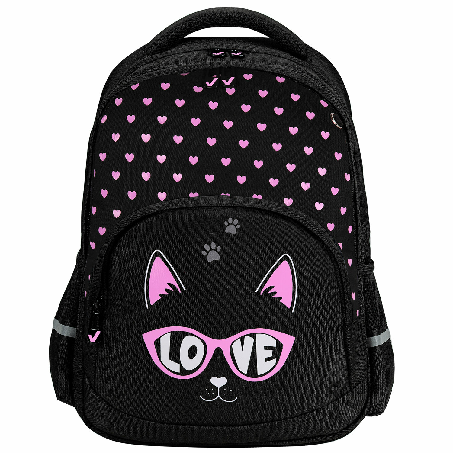 Рюкзак BRAUBERG SOFT, 2 отделения, 3 кармана, "Cool cat", светящийся, 40х31х15 см, 273118