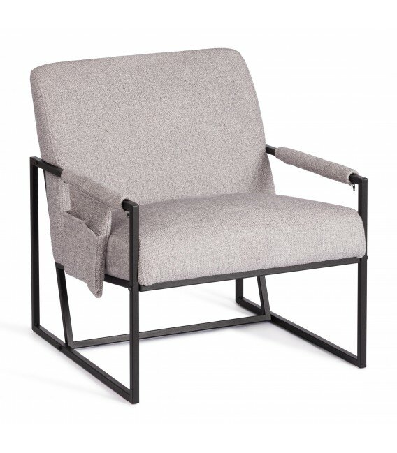 Кресло Charli LUX/Чарли Люкс велюр/букле, VT shape silver, 70х80х82 см