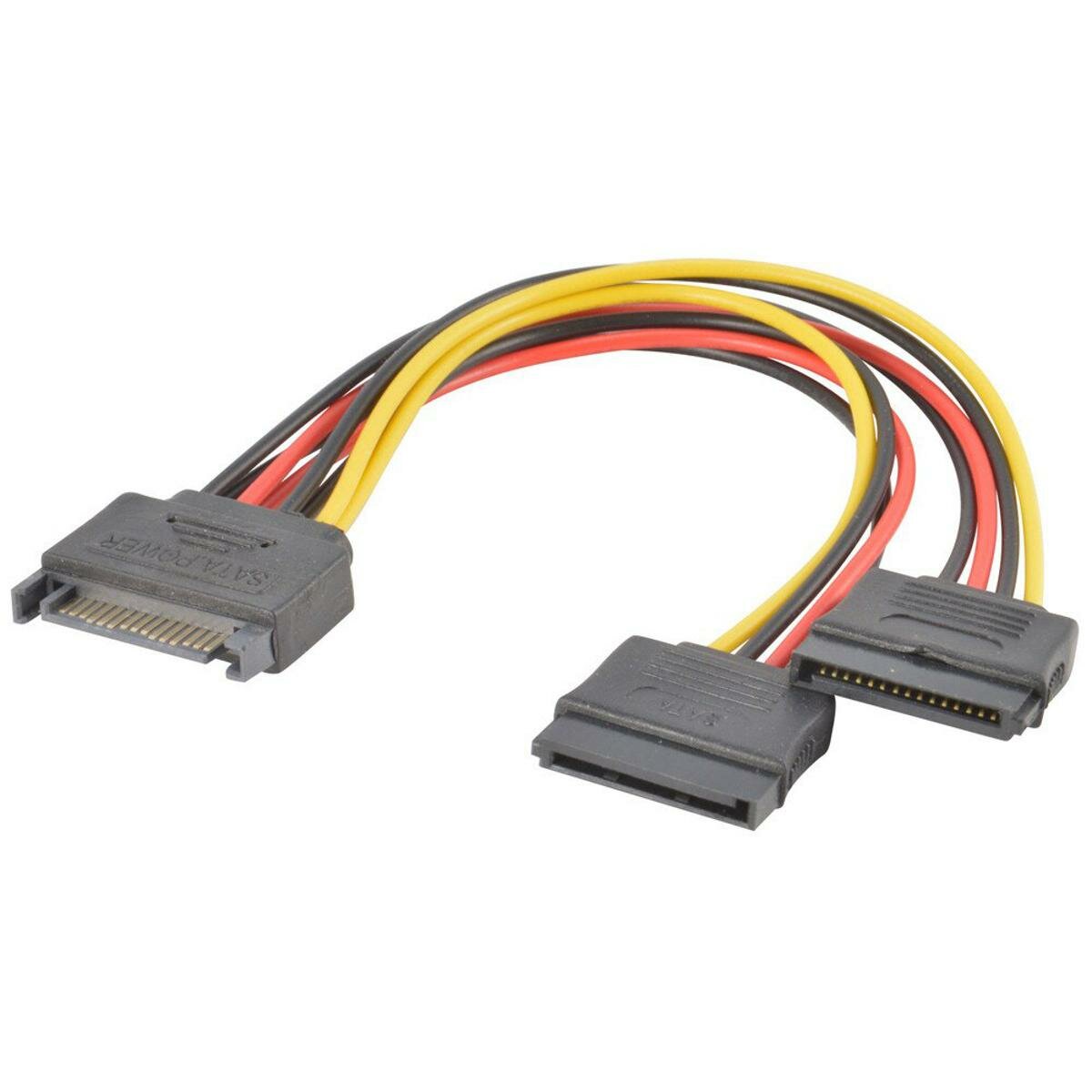 SATA Power 15-контактный Y-образный разветвитель кабеля-адаптера «папа-мама» для жесткого диска Кабель питания SATA Шнур
