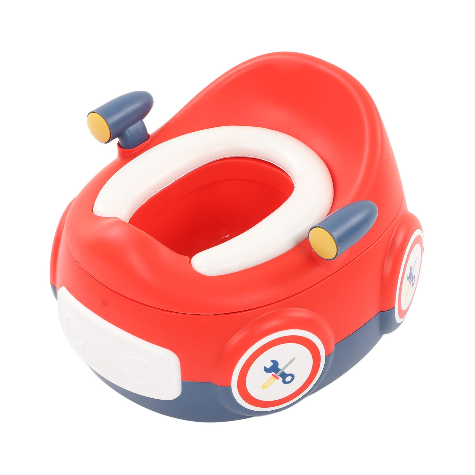 Детский горшок для обучения пользованию горшком в форме машинки, портативный, прочный, из искусственной кожи, милый, для дома, для мальчиков и девочек, цвет красный, синий