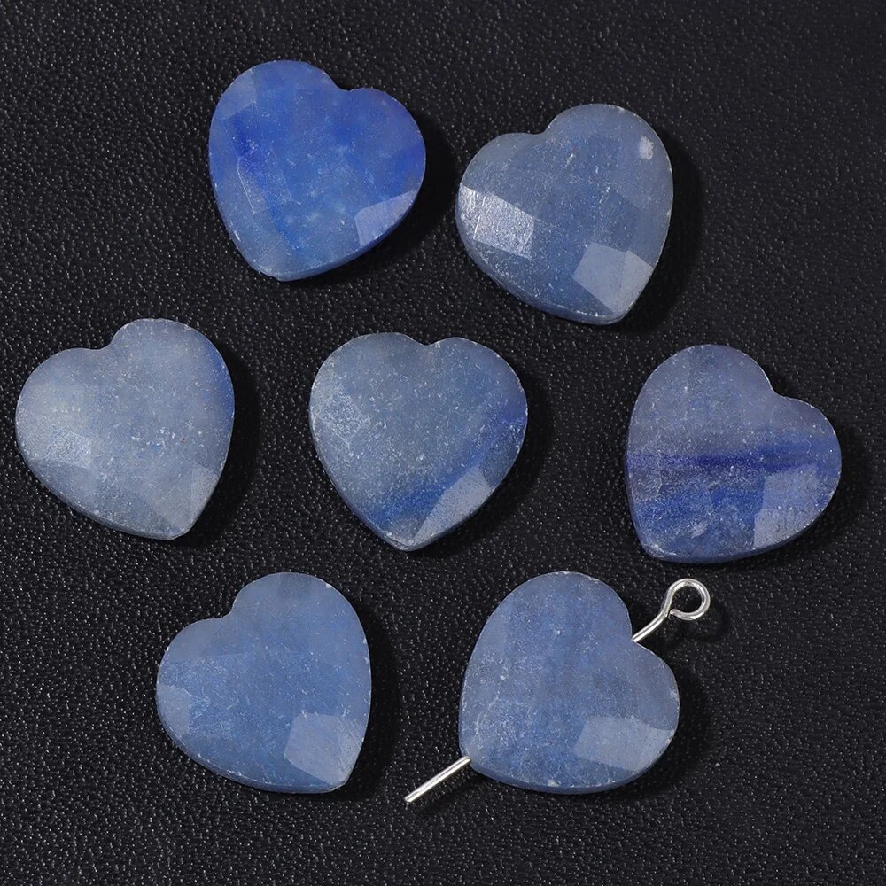 Лабрадорит сердцевидные бусины RISYF Синий, 1 piece, Blue Aventurine