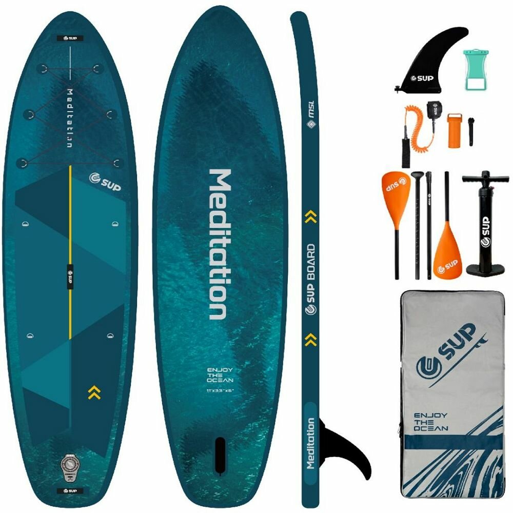 Надувной сапборд E-SUP Meditation 11' 335-84-15cm, Sup борд двухслойный