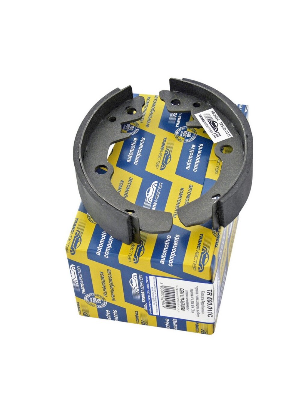 Колодки тормозные барабанные задние для а/м Ока Transmaster с накладками в сборе