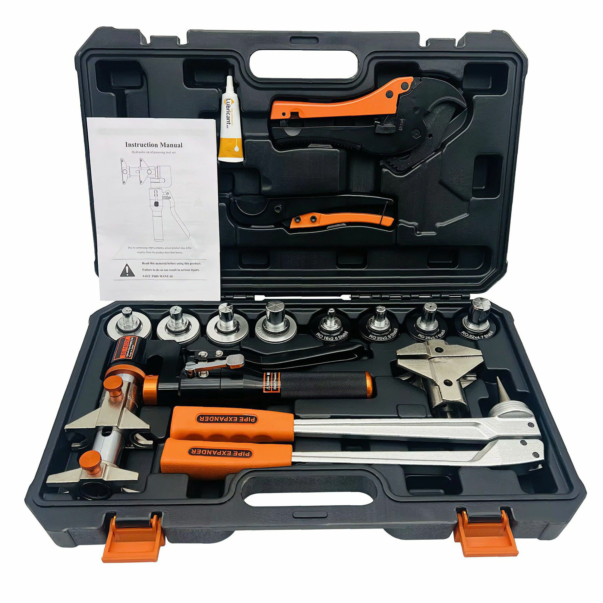 Опрессовочник гидравлический инструмент пресс для труб REHAU PEX FLEX PINK - STABIL и аксиальных фитингов 16 - 32