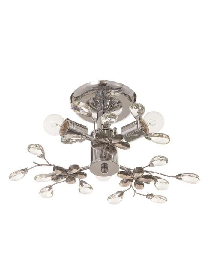 Люстра BayerLux «Цветы», 3×40 Вт, Е27, хром, 42×42×18 см