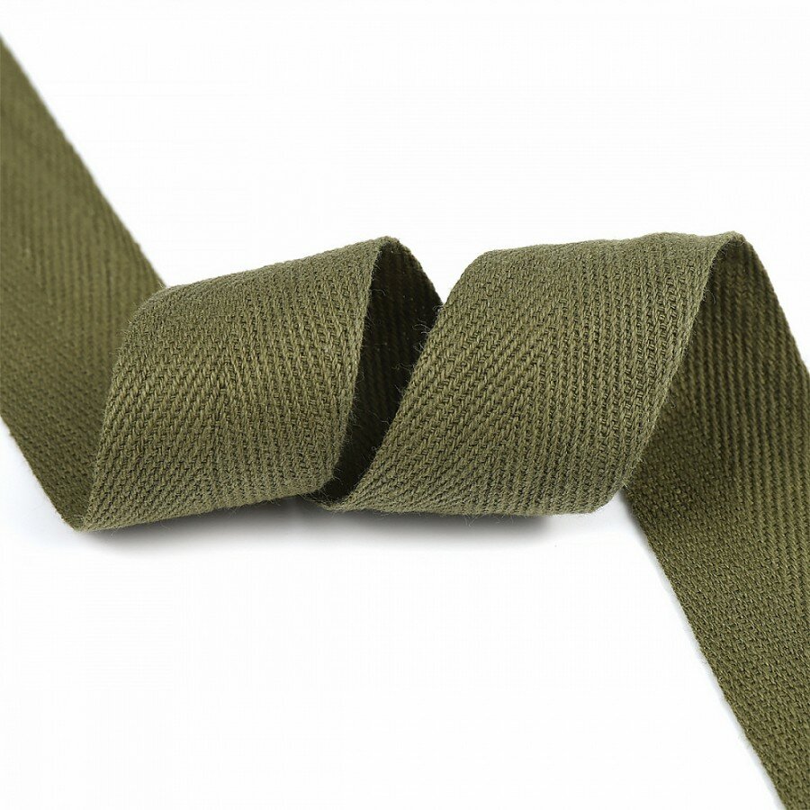 Тесьма киперная 30 мм хлопок 7,8г/м TBY. CT30264 цв. F264 хаки уп.5м