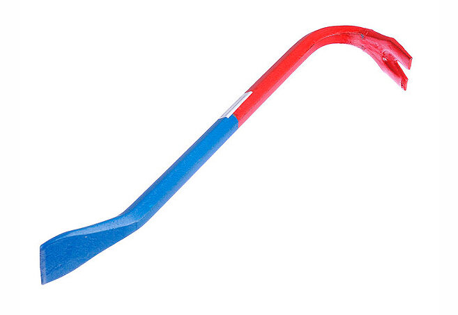 Гвоздодер из углеродистой стали, сине-красная ручка, длина 30 см