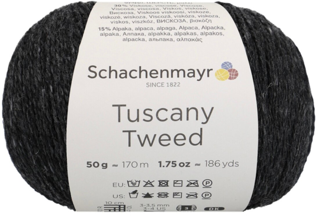 Tuscany Tweed /Таскани Твид/ пряжа Schachenmayr, MEZ, 9807002 (00098, anthrazit (антрацит), серый)