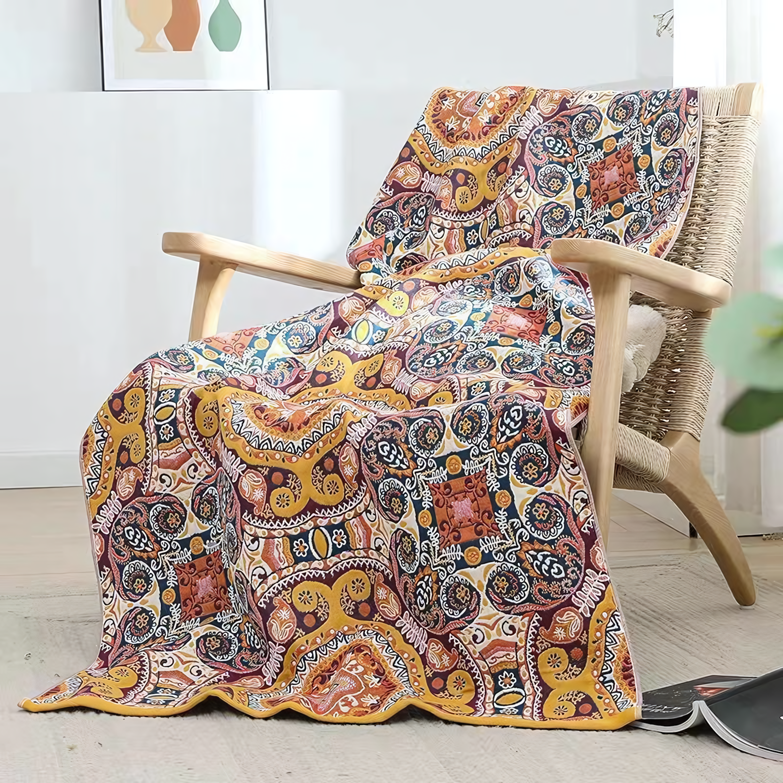 Полотенце из муслина универсальное, банное, пляжное, размер 80x160 см