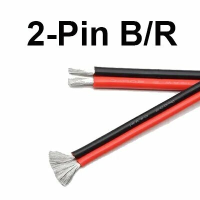 Супермягкий черный красный силиконовый кабель 28-10AWG 24 АВГ, 5 meters