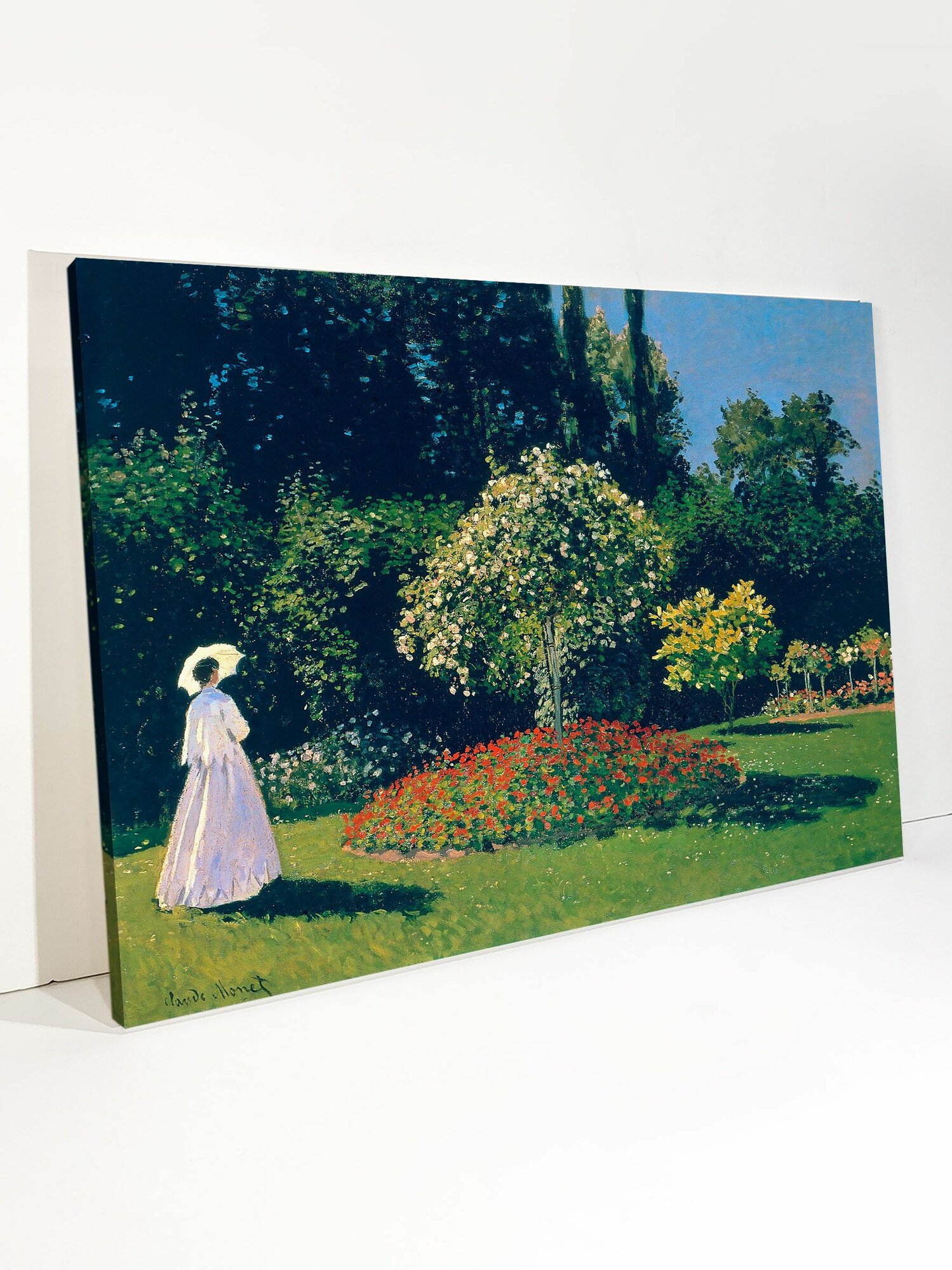 Картина Клод Моне Дама в саду Сент-Адресс на холсте 30х40см