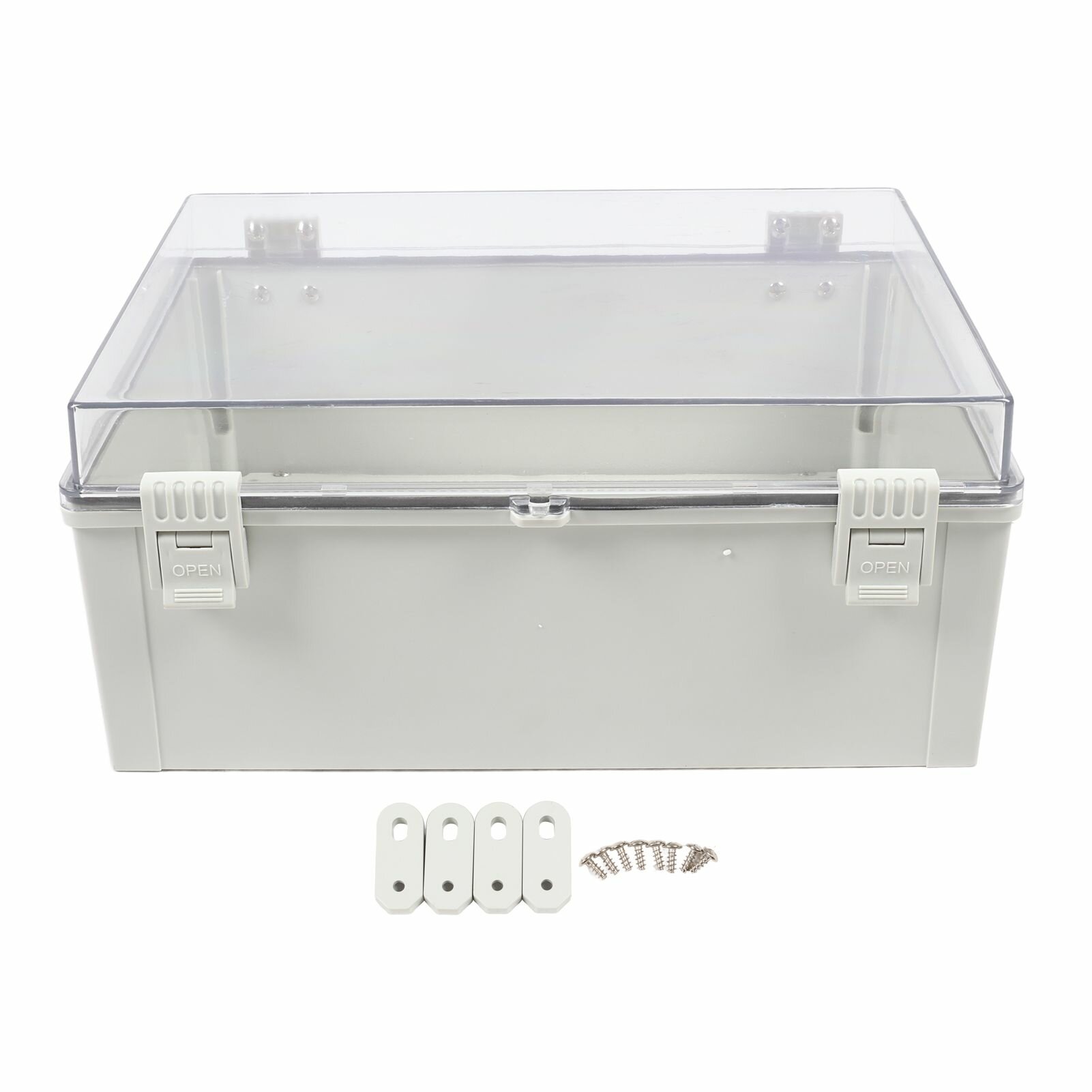 Распределительная коробка из АБС-пластика, водонепроницаемый, пыленепроницаемый, навесной корпус, универсальный корпус для улицы, с прозрачной крышкой