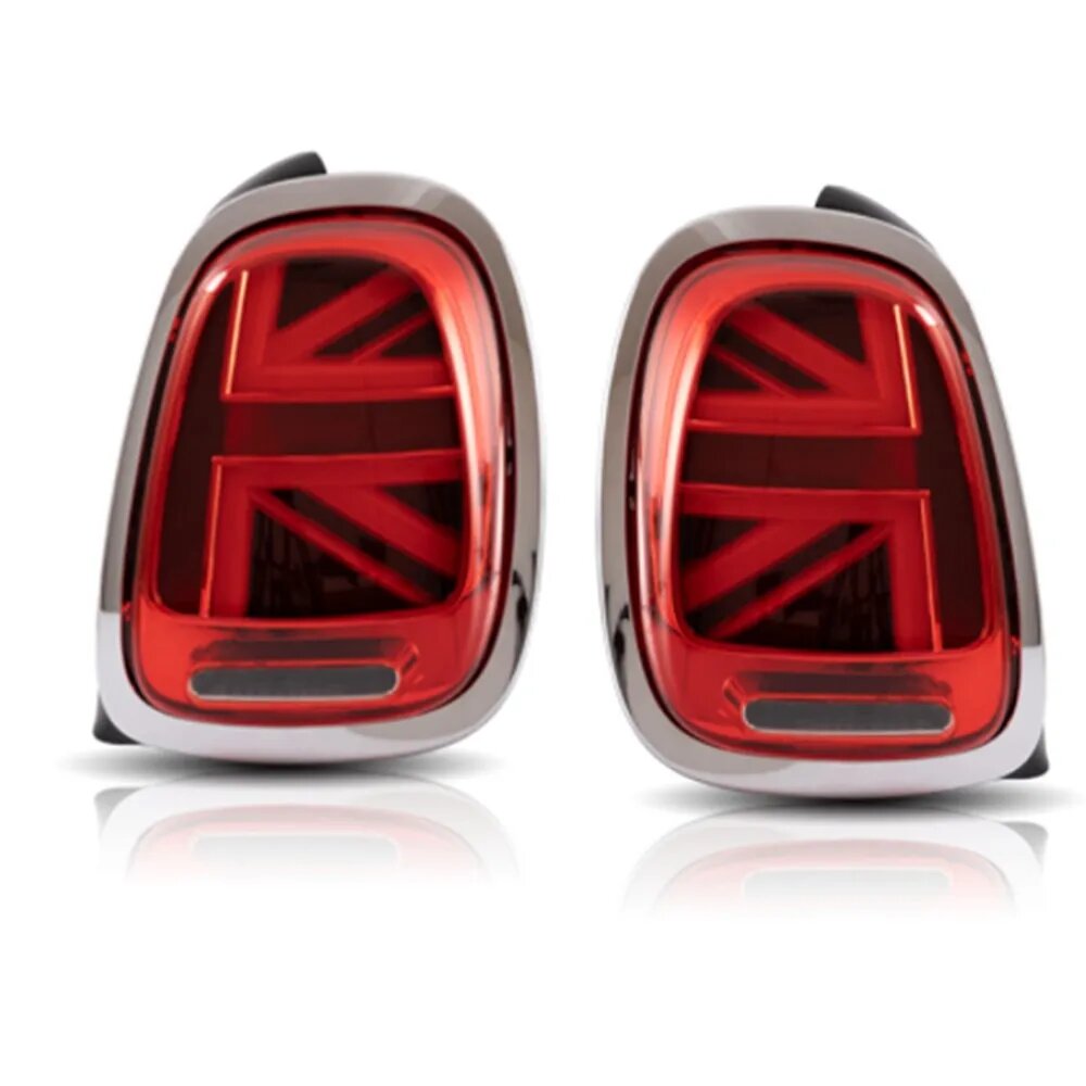 Задние фонари для 2014-2019 Mini Cooper F55 F56 F57 UNION JACK LCI, задние фонари с красными линзами с анимацией B