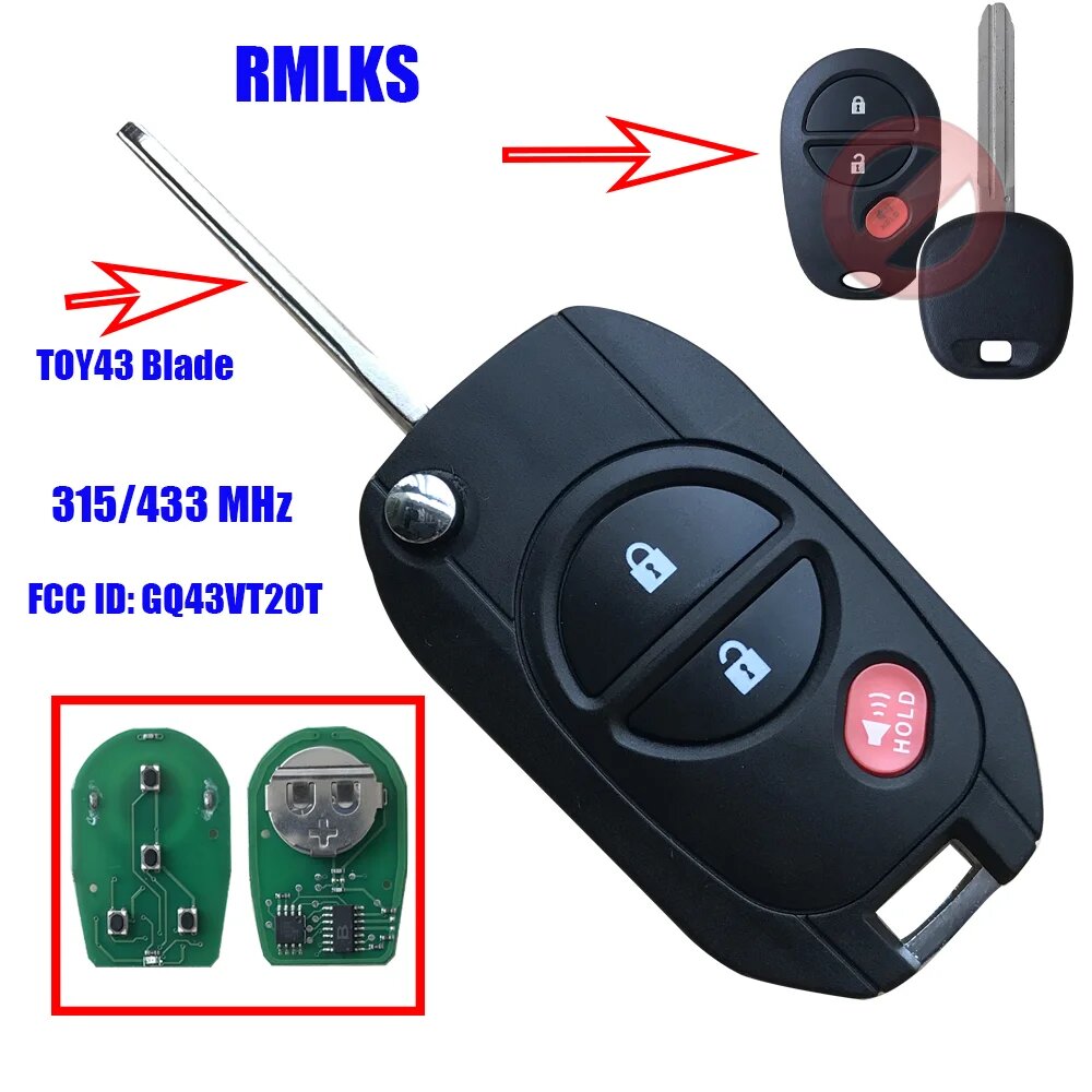 3BTN Автоключ Toyota 315/433MHz GQ43VT20T