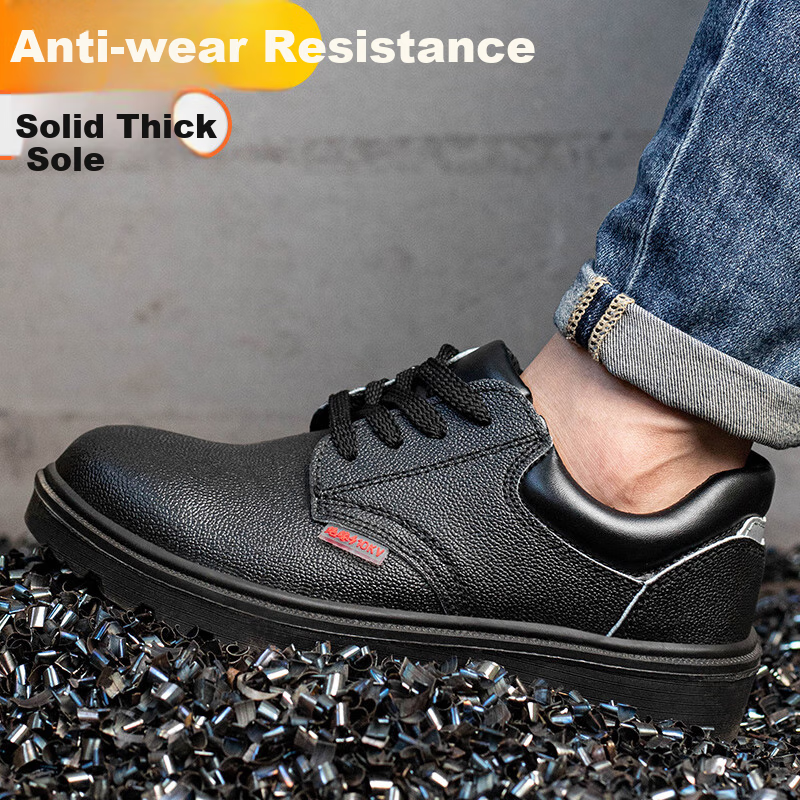 Butler 10KV Insulated Electrician Safety Shoes for Men with Solid Sole, Wear-resistant, Waterproof, Oil-proof, Cowhide Work Shoes, Safety Shoes 802, Size 38