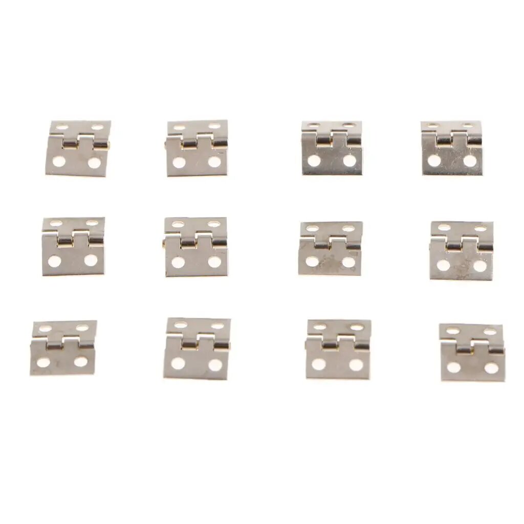 12 шт, маленькие мини-книковые петли, петли для ящика шкафа, сундука, подарочной коробки
