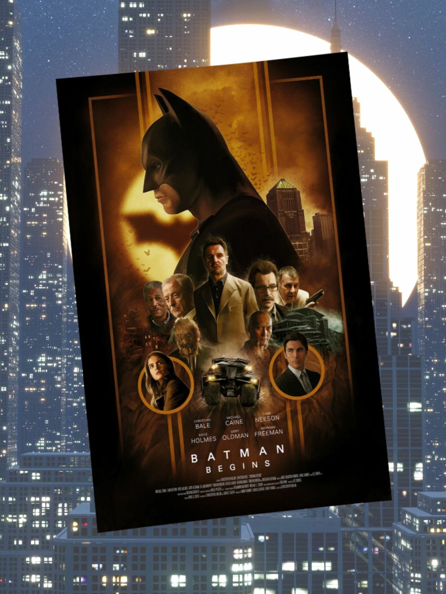 Постер pinterest "Бэтмэн: Начало", 29.7х42см, А3, глянцевый