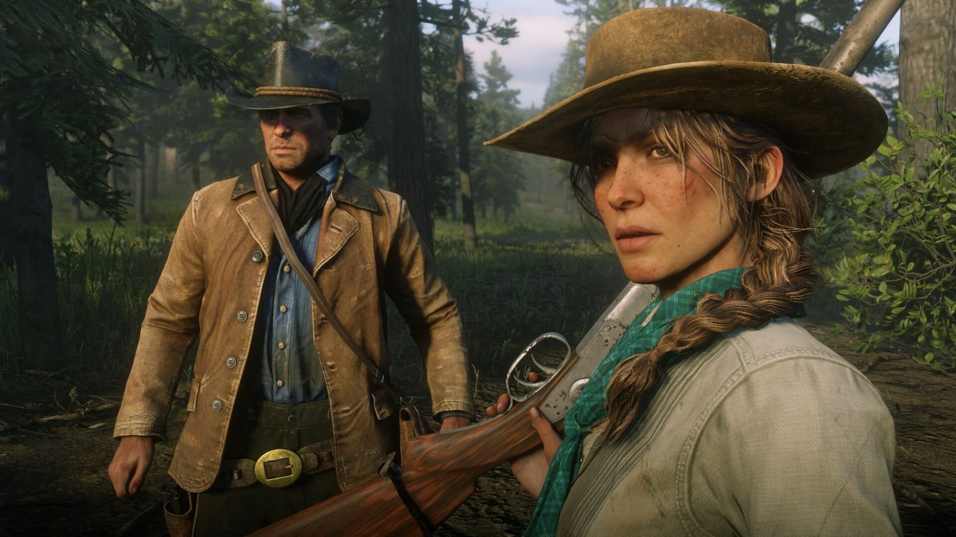 Постер "rdr 2 сэди адлер и артур" из коллекции "Игры" А3