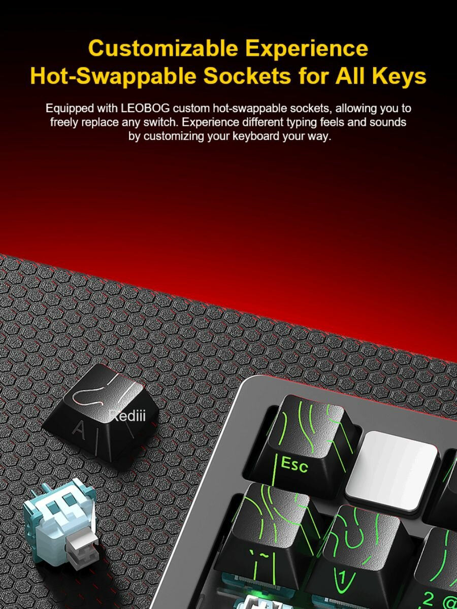 Клавиатура LEOBOG Hi75C PRO, Quantum Ruins, Turquoise Switch, 3 mode