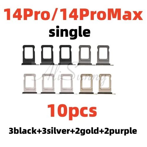 AliSunny 10 шт. слот для держателя лотка для SIM-карты для iPhone 14 13 11 12 Pro Max одинарный двойной адаптер Nano запасные части 10x 14Pro single