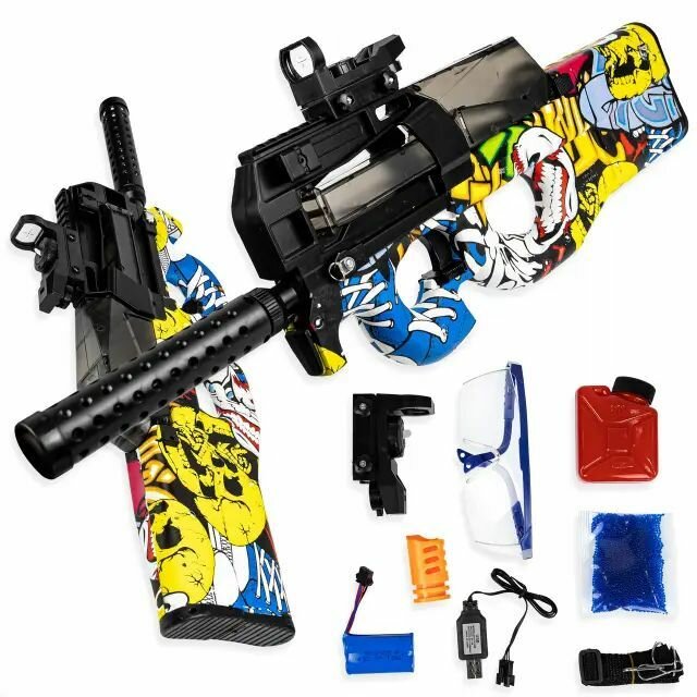 Детский пистолет пулемет автомат P90 на гелевых шариках орбиз
