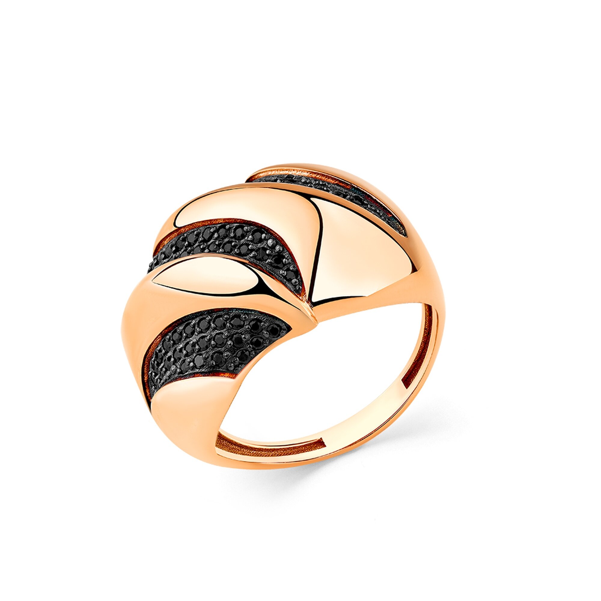 Кольцо, красное золото, 585 проба, шпинель