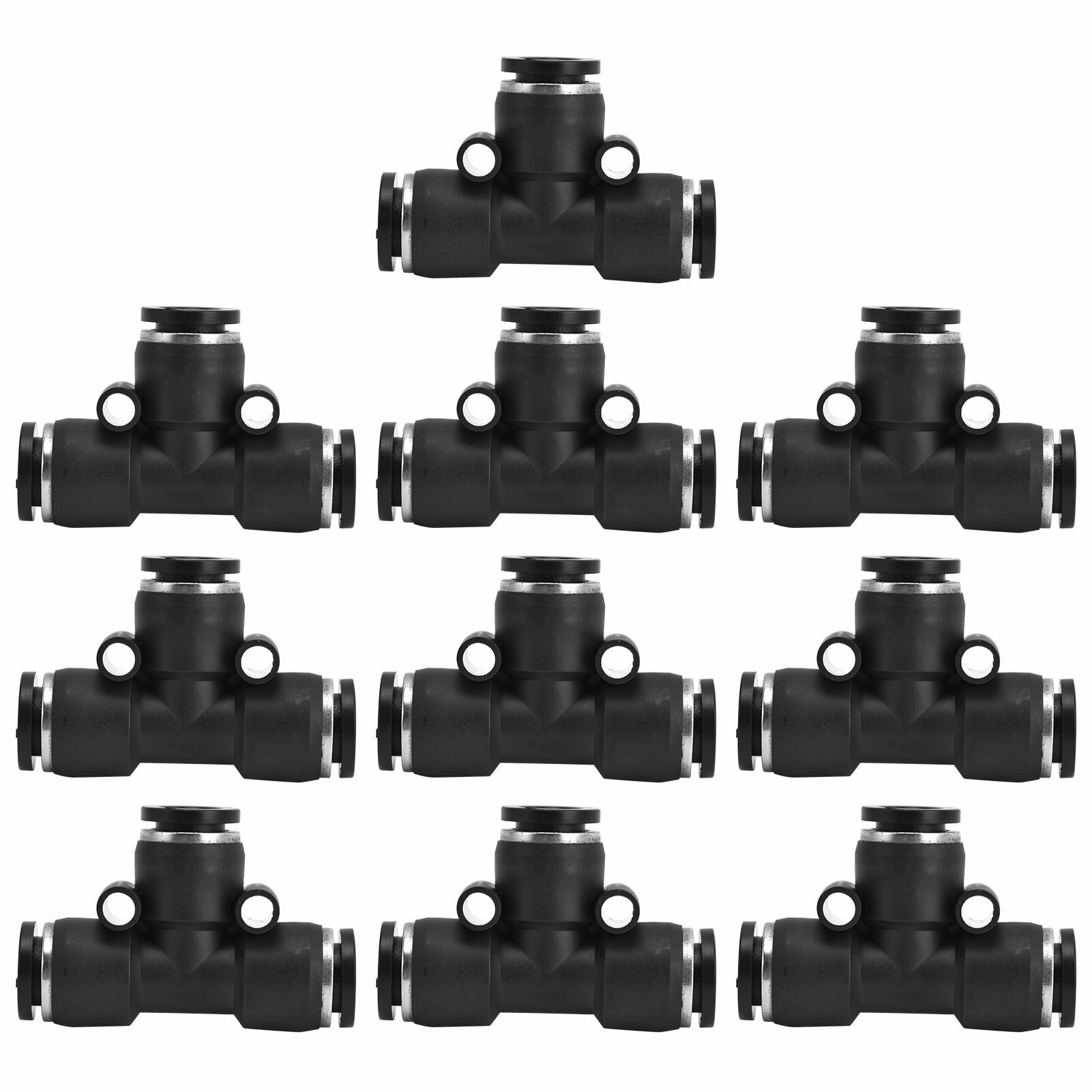 10 шт. пневмофитингов из ПВХ 10 мм для компрессора, коррозионностойкие