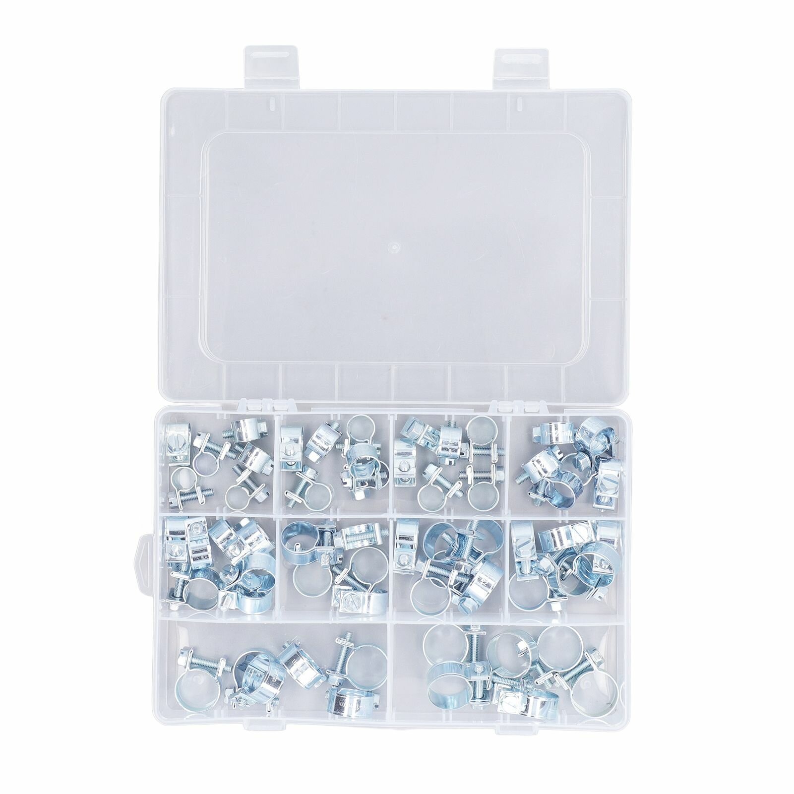 60 шт. Т-образные хомуты оцинкованные, регулируемые