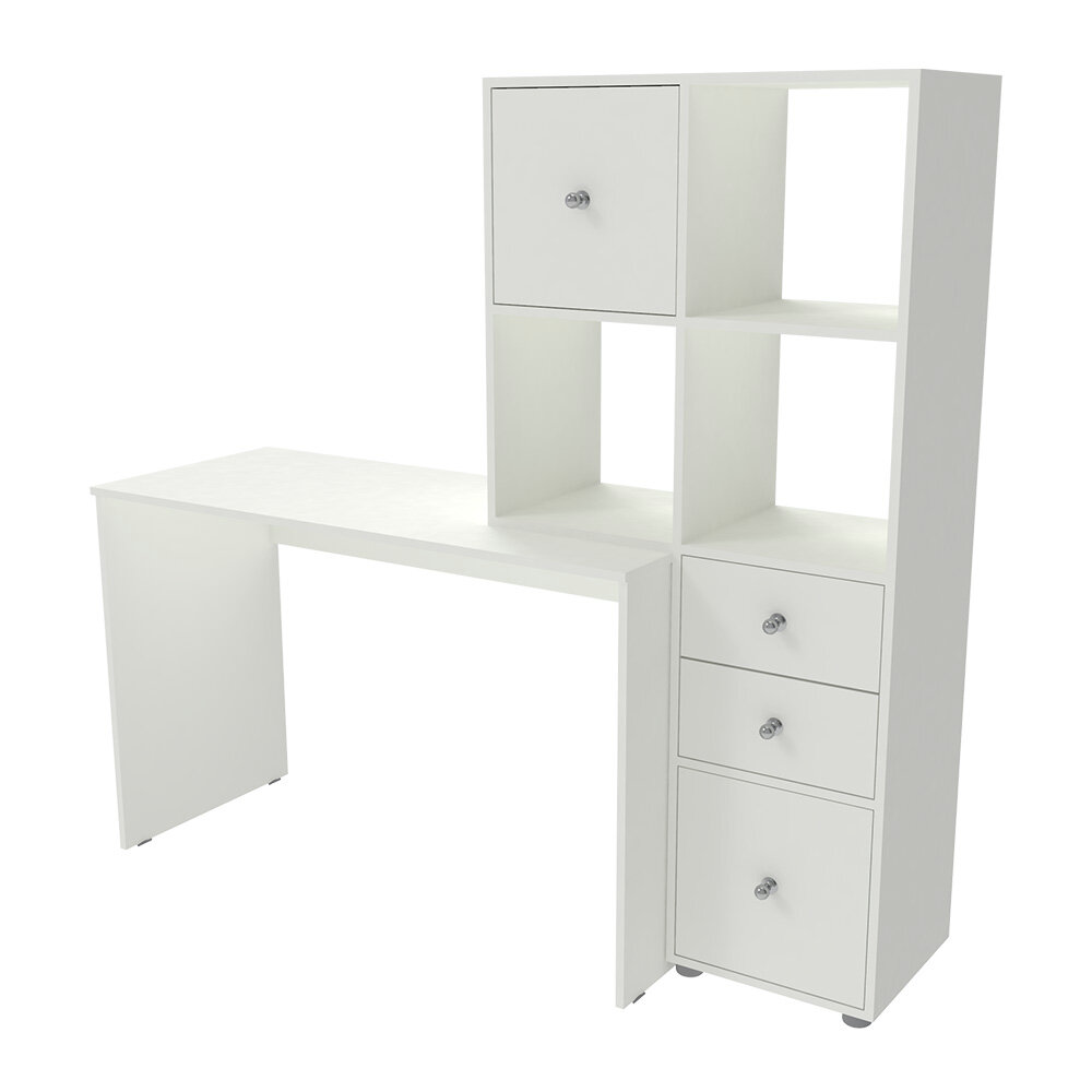 Стол письменный со стеллажом 750 Белый