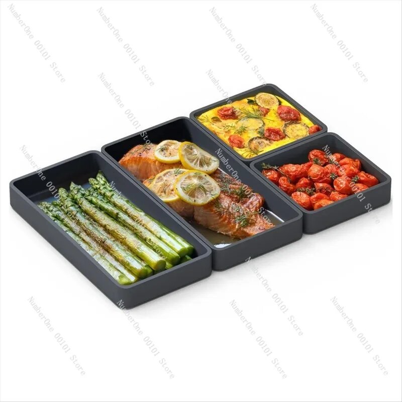 Y92A-разделители для сковороды для легкого приготовления пищи и приготовления еды — духовка, микроволновая печь, посудомоечная машина, силиконовые подносы с антипригарным покрытием, приятные для холодильника