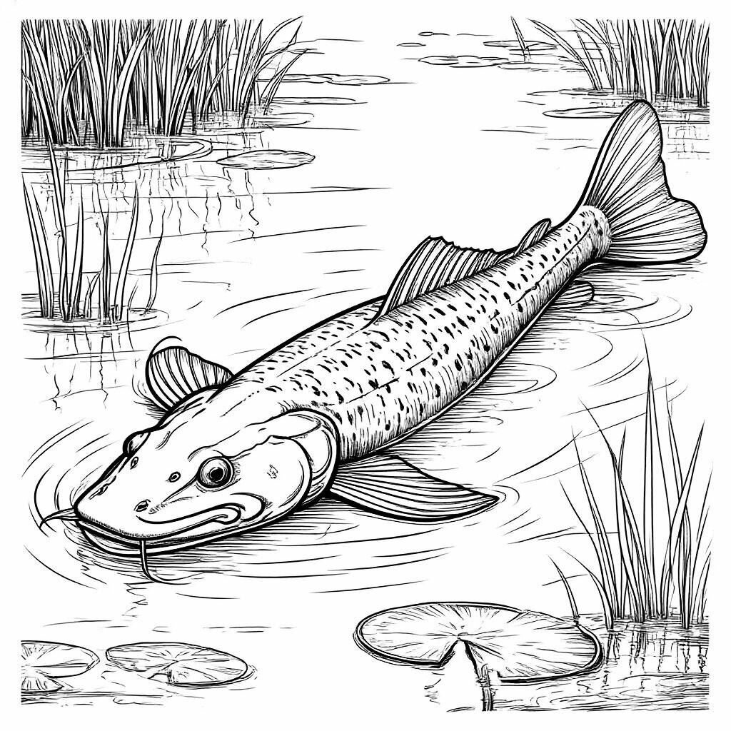 Набор детских раскрасок Пресноводная рыба