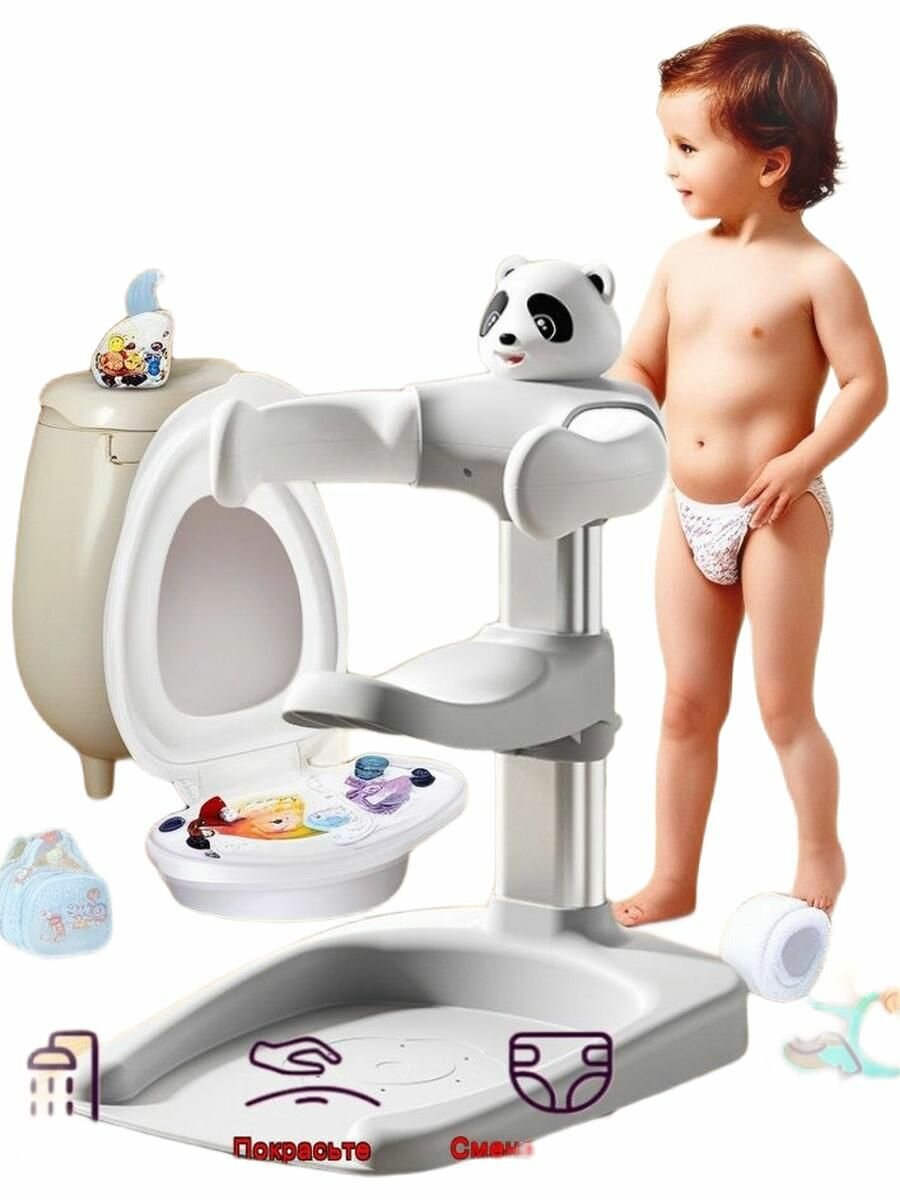 Ванночка для купания новорожденных с подставкой с табуретом/Детский помощник стоя