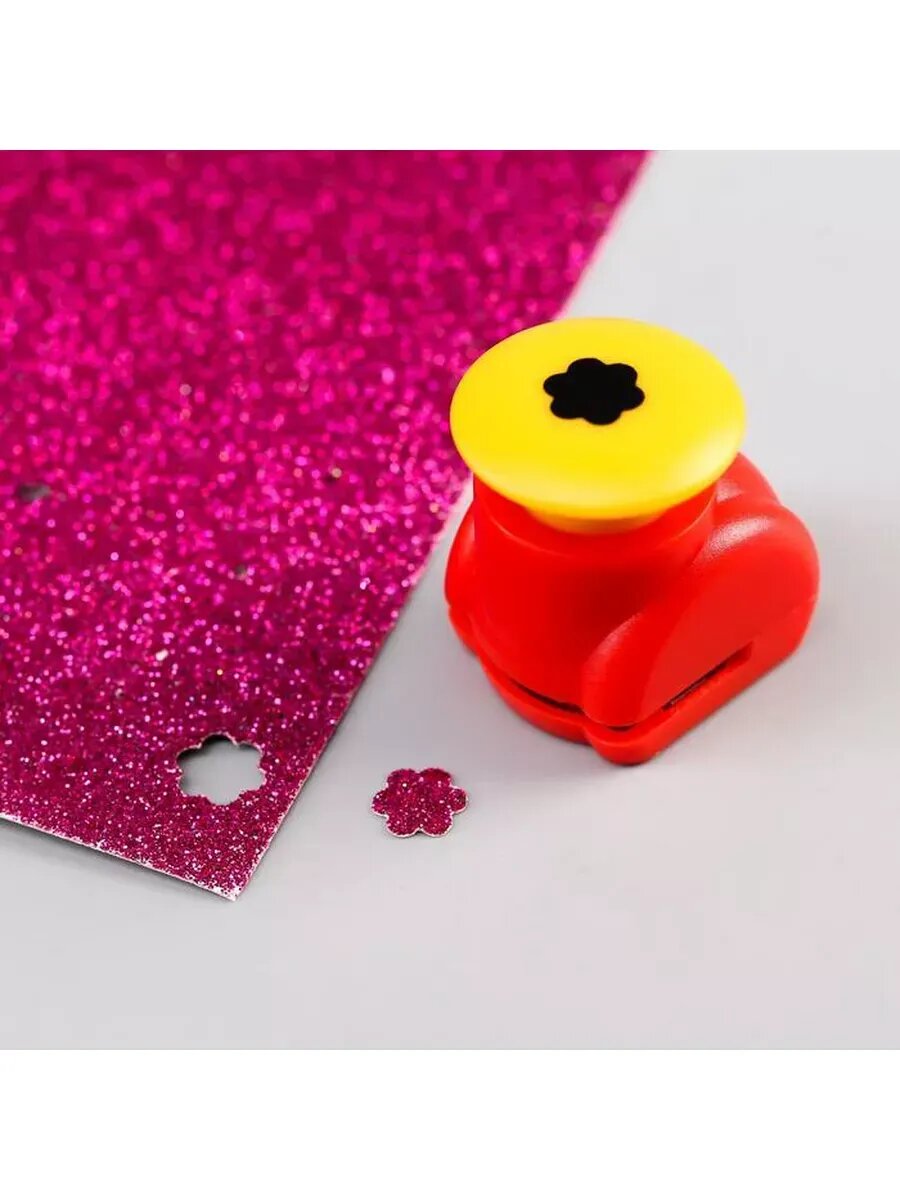 Дырокол фигурный кнопка "Цветок" рисунок d-0,9 см 4х4,5х3 см