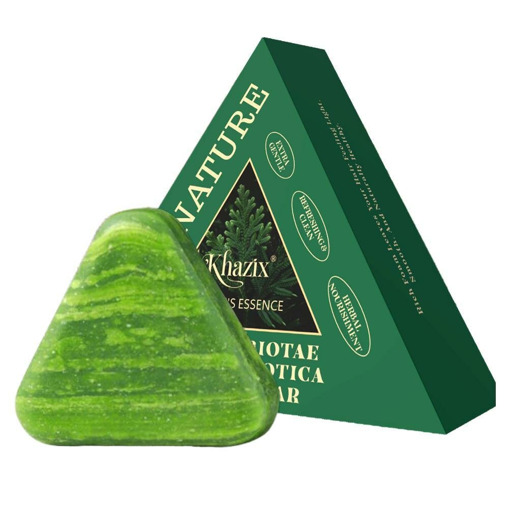 120 г твердого шампуня с листьями туи и травой усмана