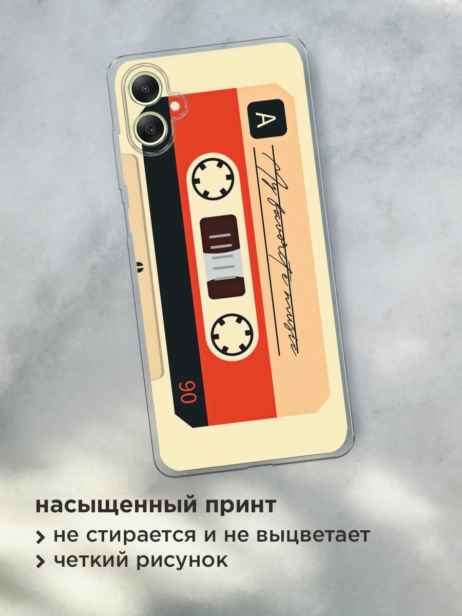 Чехол на Samsung Galaxy A06 / Самсунг Галакси А06 с принтом "Бежевая кассета" — фото 1