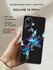 Чехол на Realme 10 Pro+ / Реалми 10 Про+ с принтом "Синий цветок на черном"