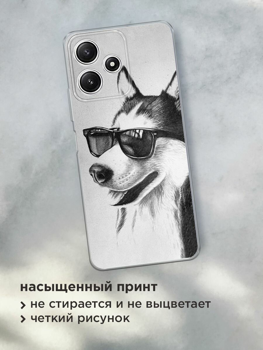 Чехол на Xiaomi Redmi 12 / Сяоми Редми 12 с принтом "Крутой Хаске" — фото 1