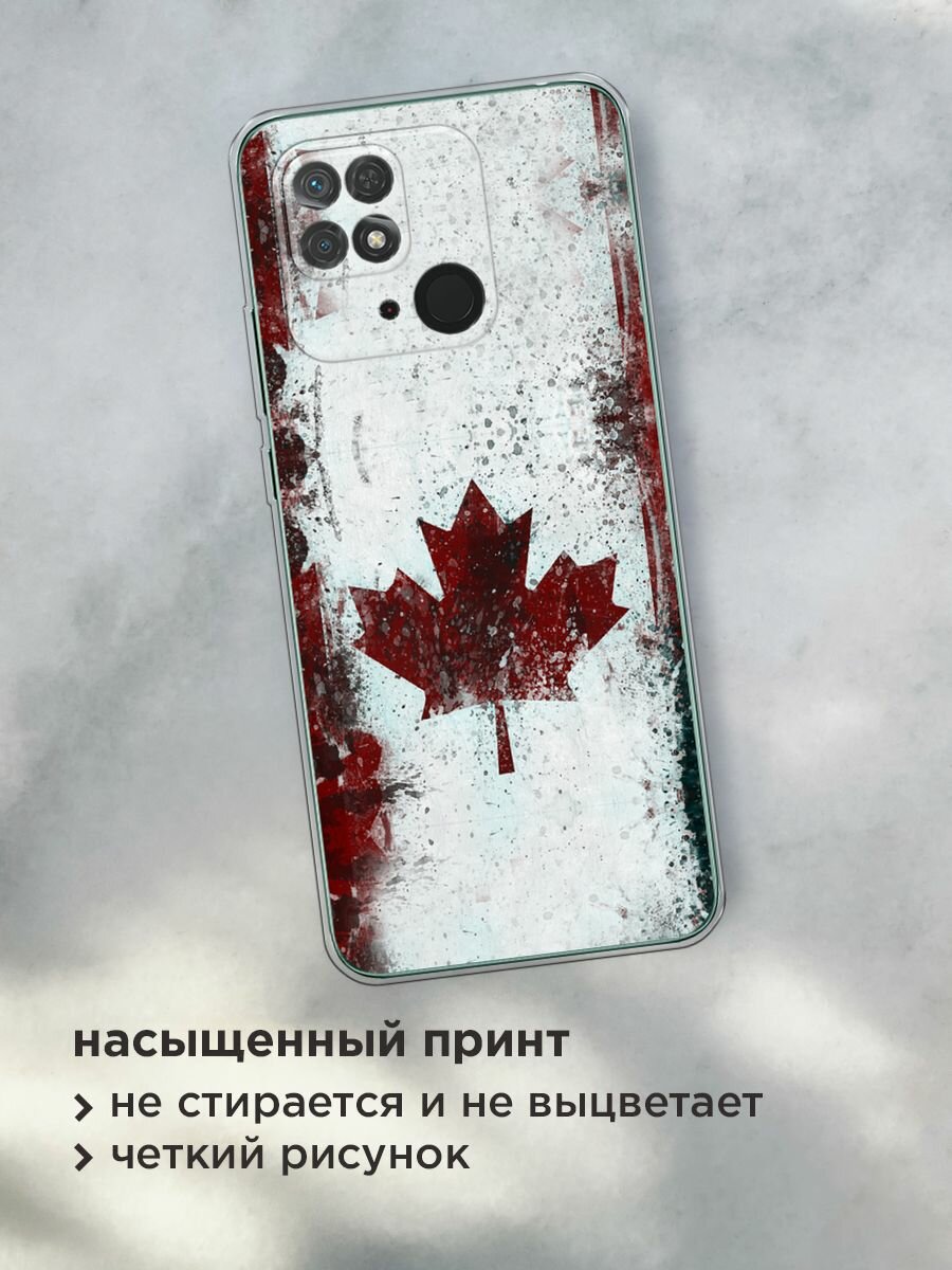 Чехол на Xiaomi Redmi 10C / Сяоми Редми 10C с принтом "Канада" — фото 1
