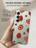 Чехол на Tecno Spark 40 Pro / Текно Спарк 40 Про с принтом "Heart strawberries 2...